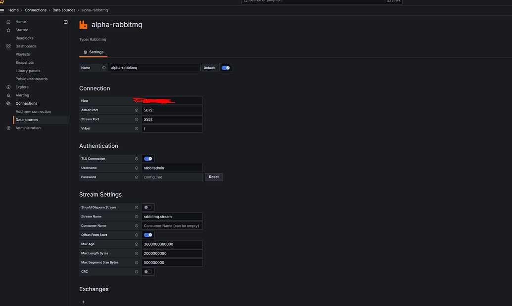 RabbitMQ datasource connection issues - Grafana - Grafana Labs Community Forums