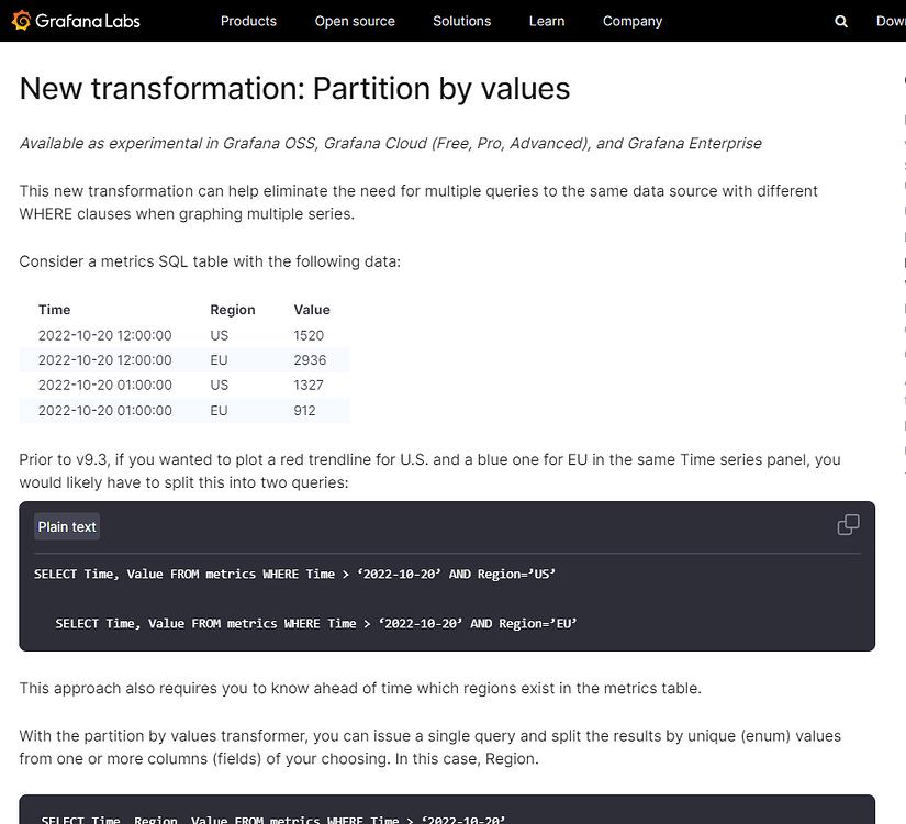 Handle different time ranges/ split time series in two measurements - InfluxDB - Grafana Labs ...