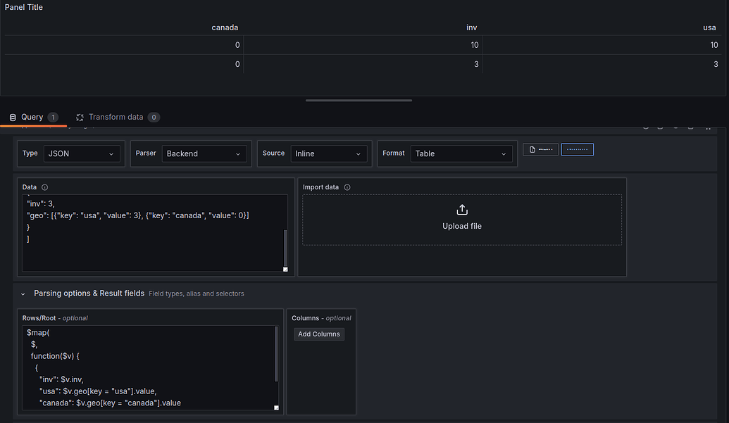 How To Extract The Array Data From Json Using Uql Query Grafana Grafana Labs Community Forums