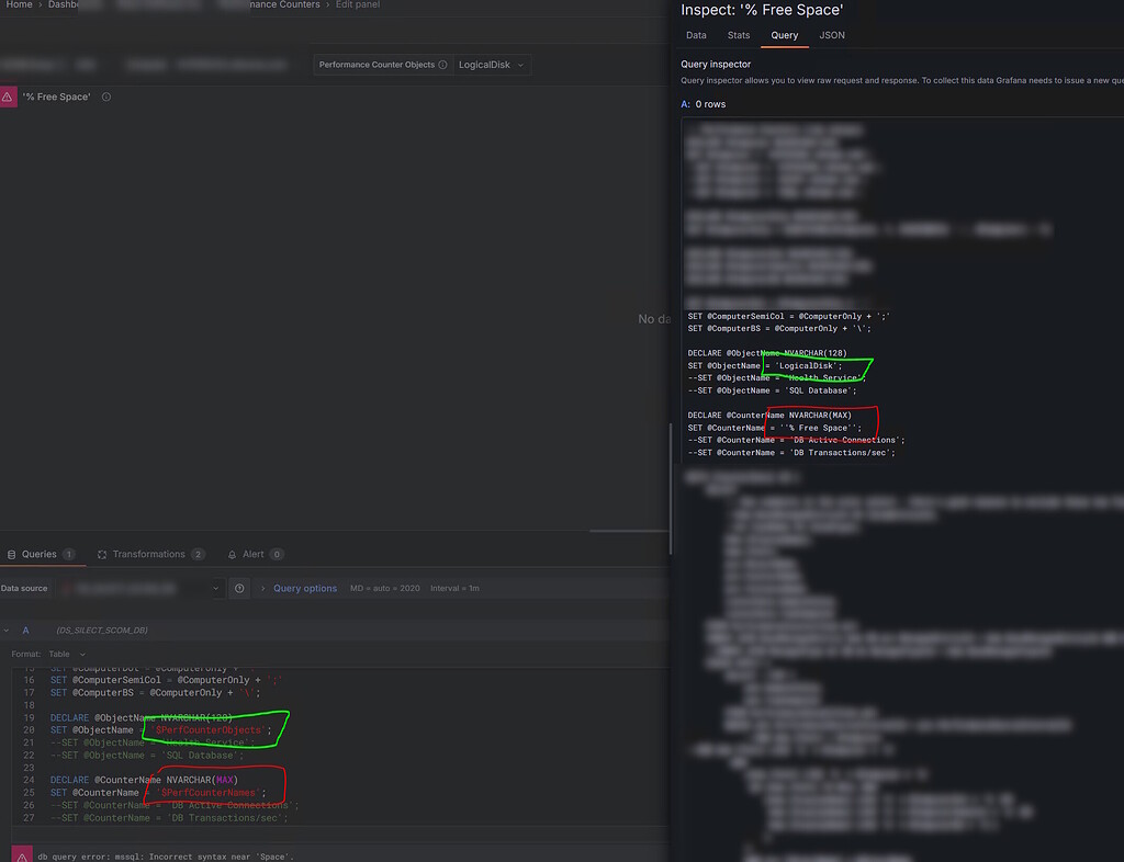 Grafana V12 Breaks My Sql Queries When I Have Grafana Variables Mssql