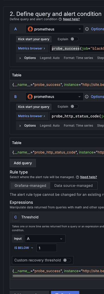 Get data from second query in Alerts - Alerting - Grafana Labs Community Forums