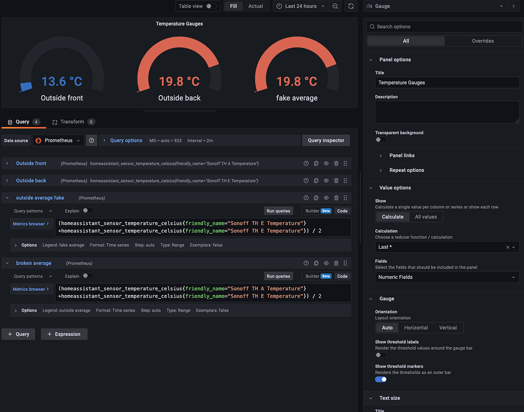 Display last and average values in gauge - Prometheus - Grafana Labs Community Forums