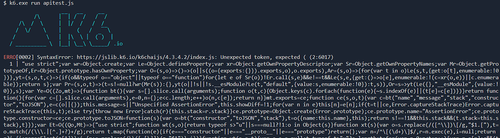 Chaijs library throwing error on xk6 - Extensions - Grafana Labs Community Forums