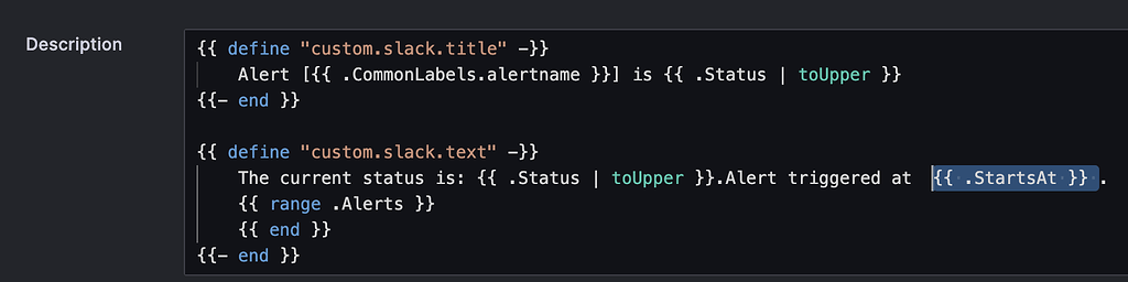 Grafana Alerts: How to add alert created time (startsAt) into alert ...