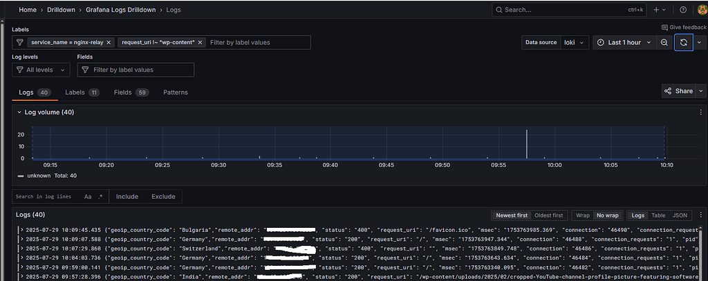 Grafana Drilldown->Logs (loki) how to filter with regex pattern? - Grafana Loki - Grafana Labs ...