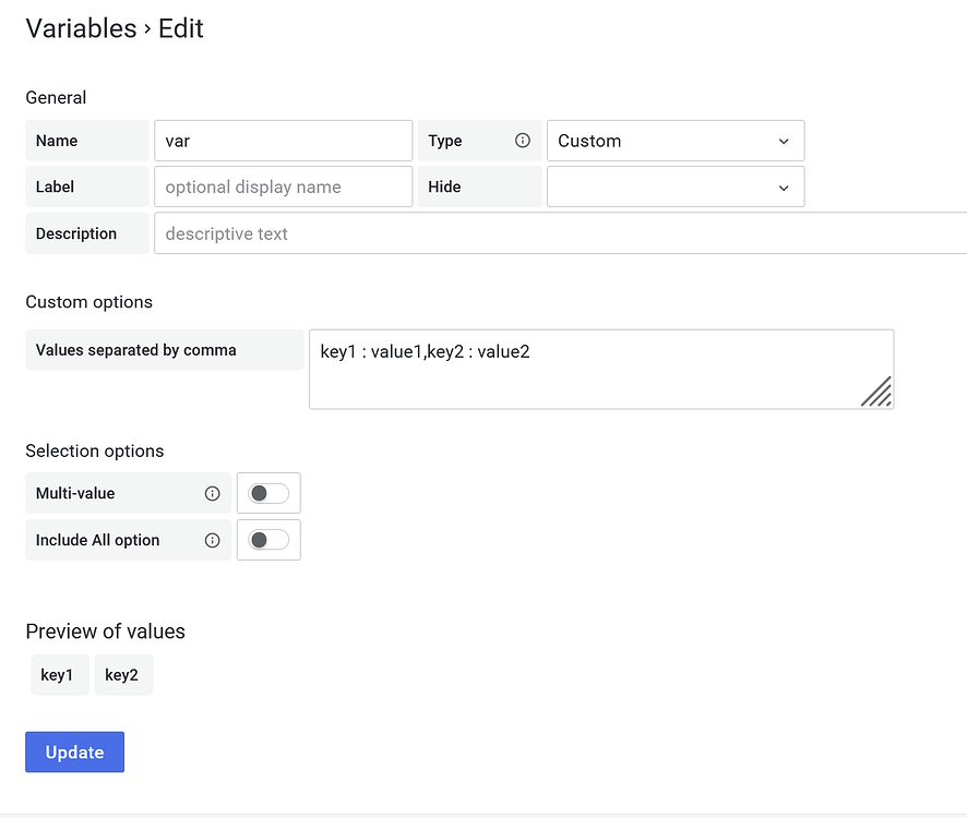Referencing Key/Value variable with another variable as the key - Dashboards - Grafana Labs ...