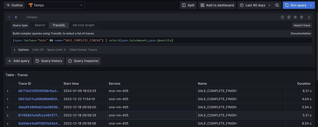 Custom Span Attributes To Show In Table Grafana Tempo Grafana Labs