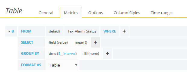 InfluxDB - one table with two metrics - InfluxDB - Grafana Labs Community Forums