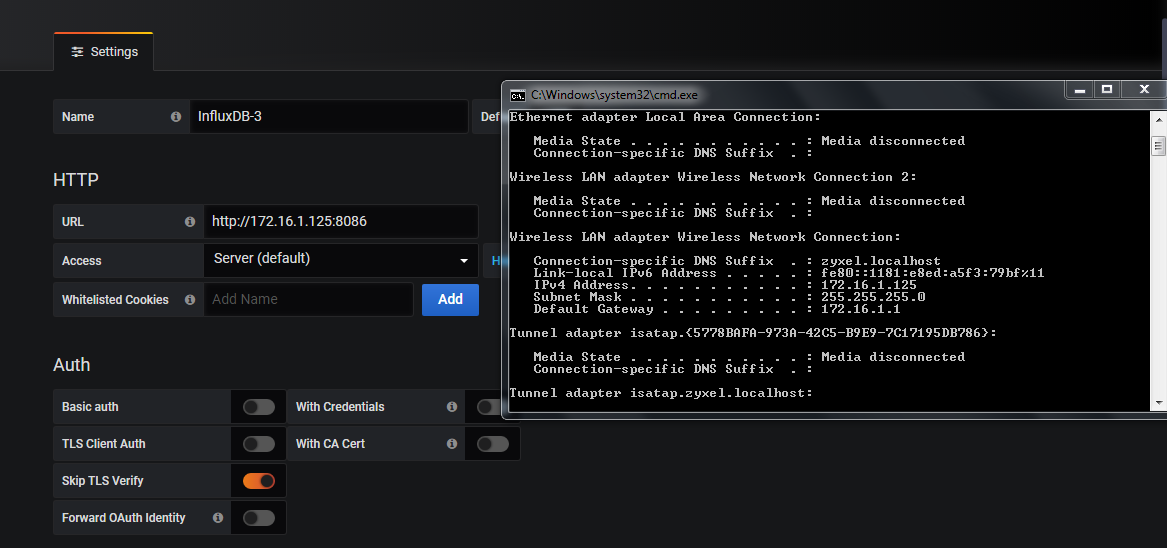Problem Setting Up Influxdb Influxdb Grafana Labs Community Forums