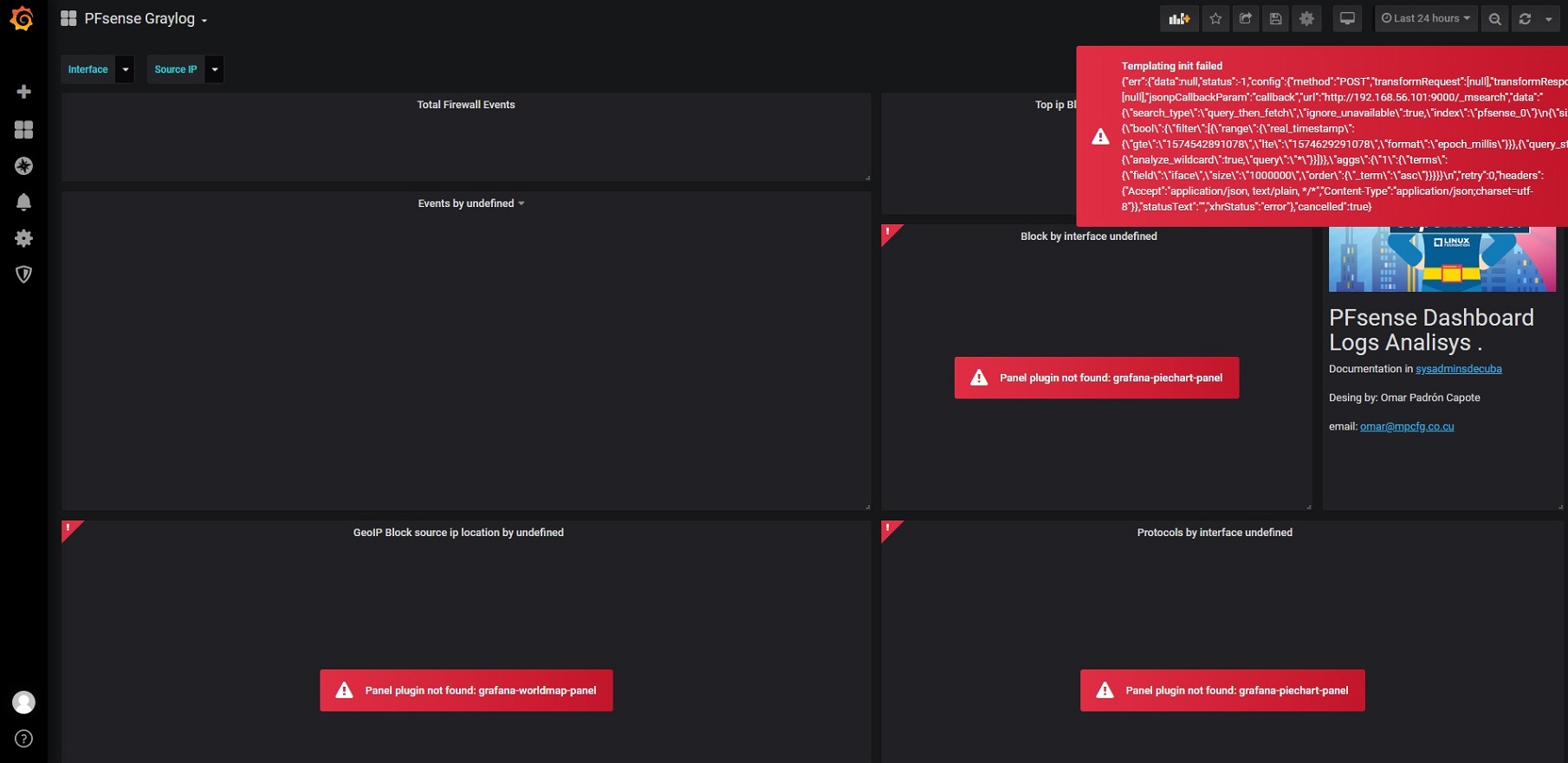 Getting grafana templating init failed [object object] - Dashboards - Grafana Labs Community Forums