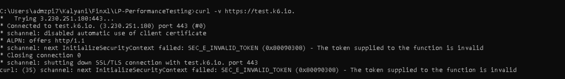 Getting Following Error While Running Script On K6 Oss Support