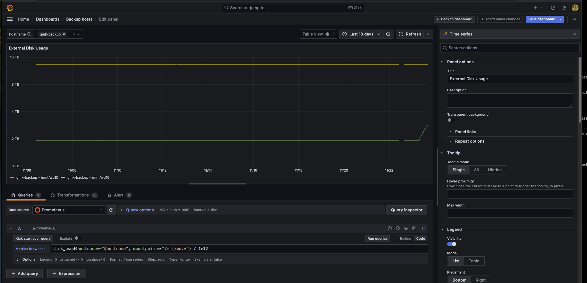 Cannot query for more than 14 days of data - Prometheus - Grafana Labs Community Forums