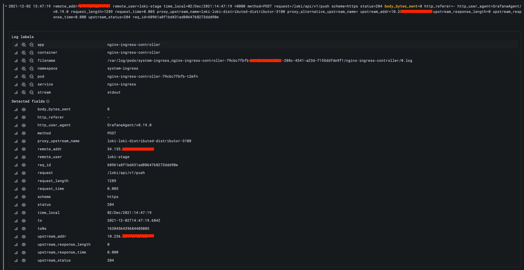 Promtail k8s add nginxlog parsing - Grafana Loki - Grafana Labs ...