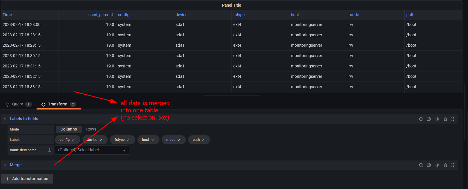 Dynamic table view from Zabbix - Dashboards - Grafana Labs Community Forums