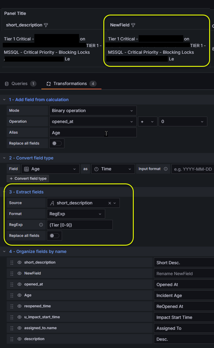 Transformation Extract fields RegExp not working - Dashboards - Grafana ... Transformation Extract fields RegExp not working - Dashboards - Grafana ...