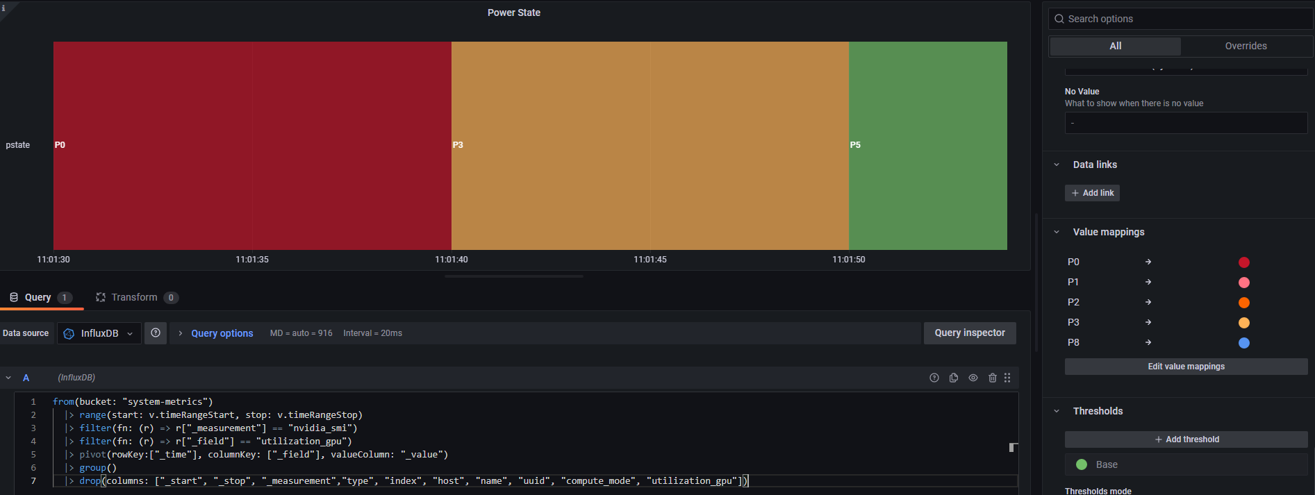 Nvidia GPU State Timeline - InfluxDB - Grafana Labs Community Forums