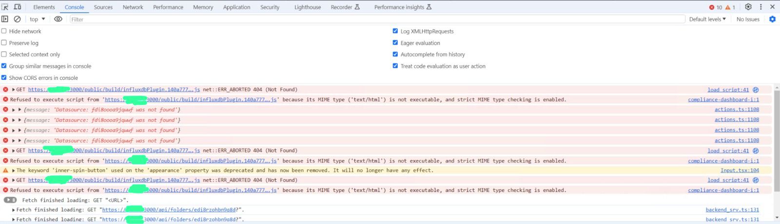 Chunkloaderror Influxdb Plugin Failed Configuration Grafana Labs Community Forums