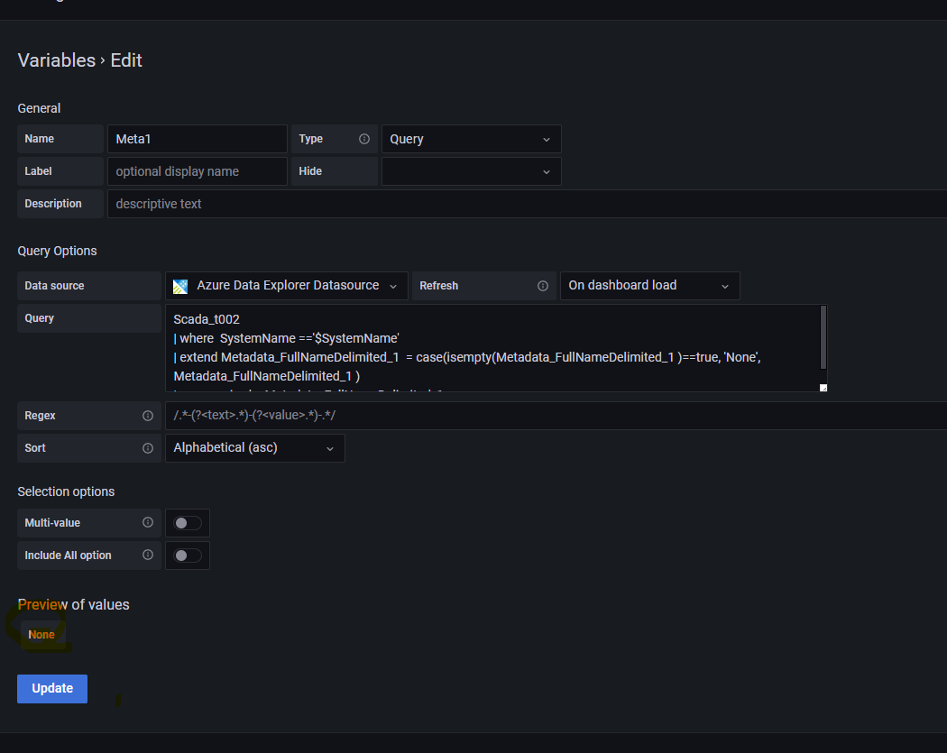 Chained variables in case of using Azure Data Explorer (ADX) as Data source - Dashboards ...