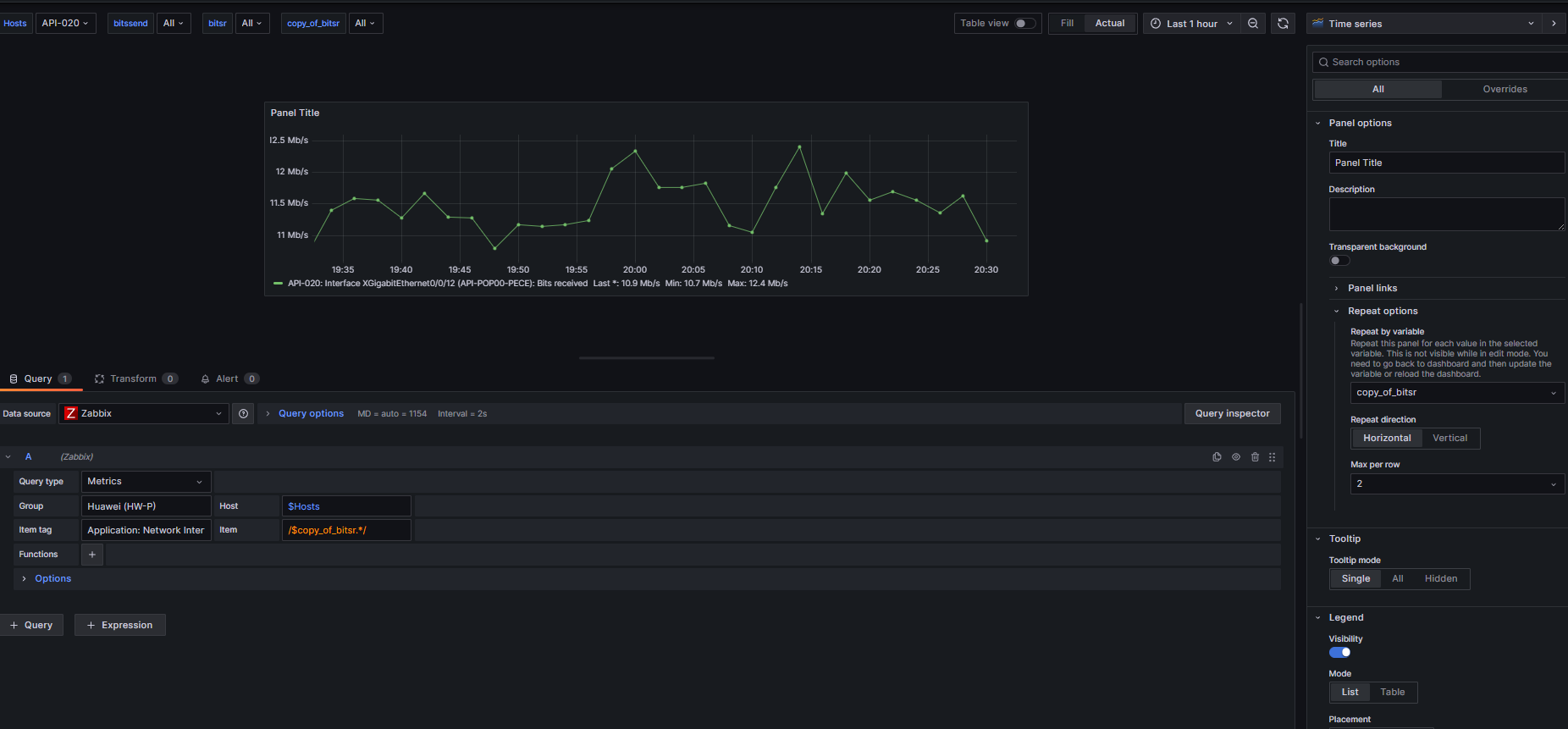 Repeat on interfaces. Need Help - Zabbix - Grafana Labs Community Forums