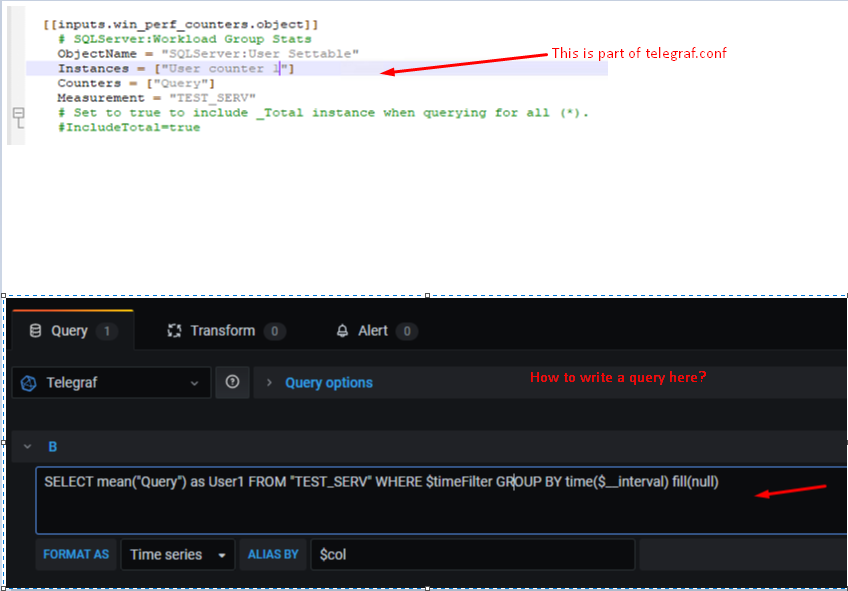 Grafana query from Perfmon - SQLServer User Settable - InfluxDB - Grafana Labs Community Forums