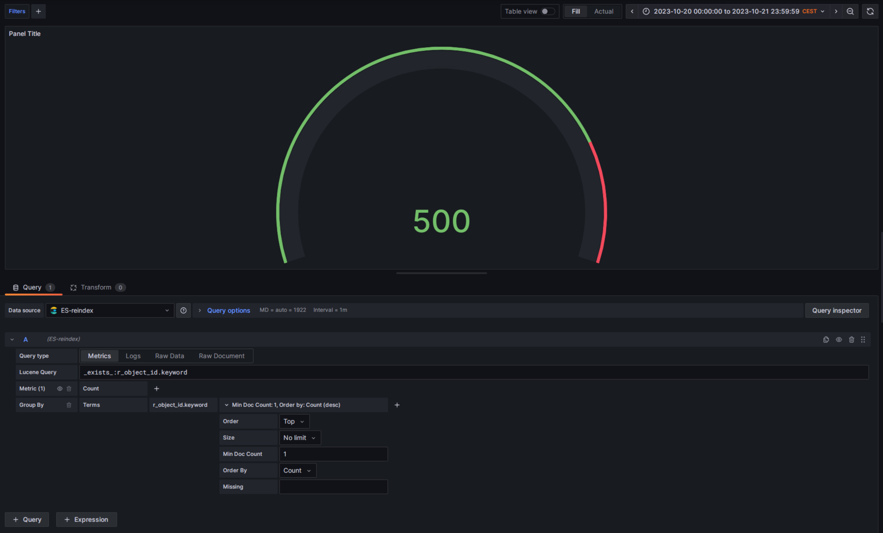 500 Limit when using Elasticsearch Datasource - Dashboards - Grafana Labs Community Forums