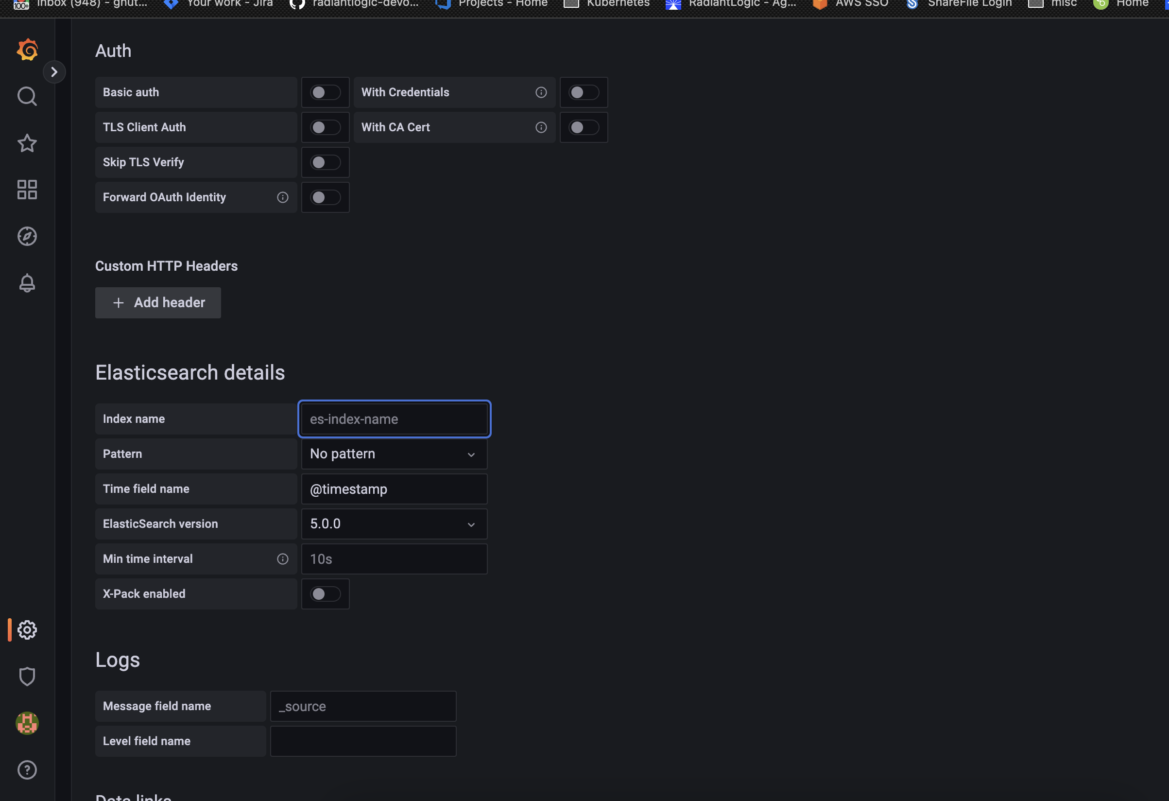 ELasticSearch Datasource through Yaml in Grafana - Dashboards - Grafana Labs Community Forums