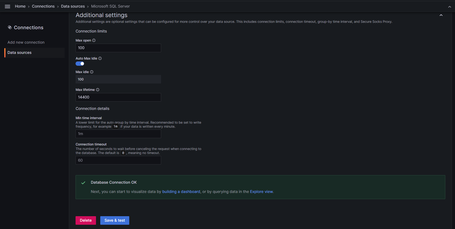 Issue Connection With Database Mssql Grafana Labs Community Forums