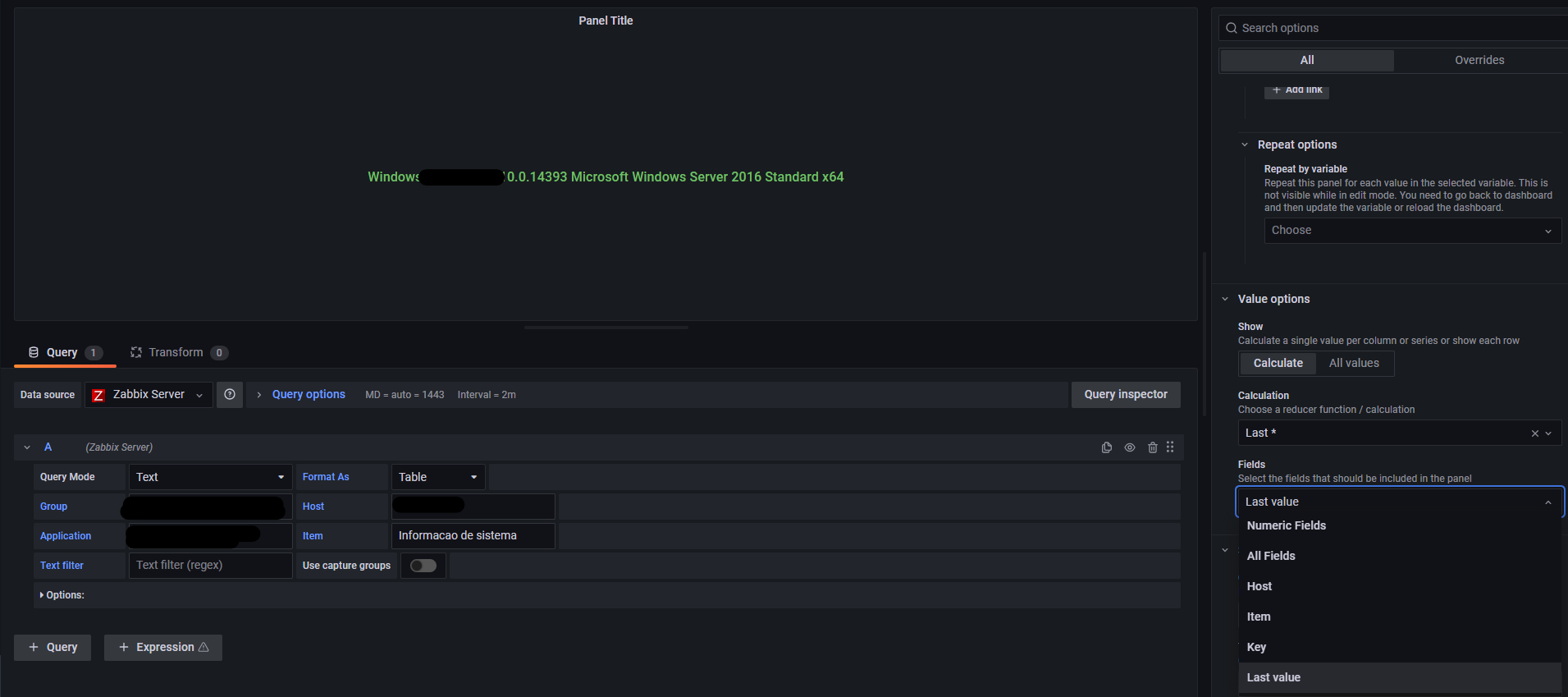 Can't view hostname after upgrade - Zabbix - Grafana Labs Community Forums