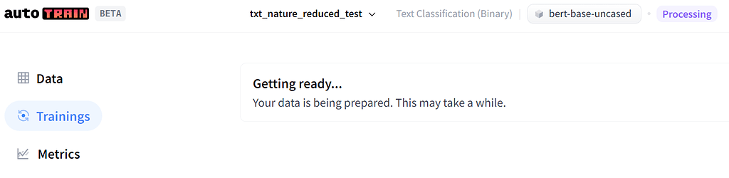 Auto Train not working: "data is being prepared" / Authenticating Error - Beginners - Hugging ...
