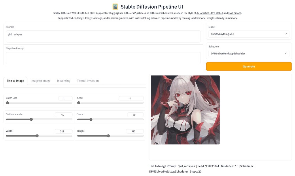 Stable Diffusion Webui built on HF Diffusers framework - Spaces - Hugging Face Forums