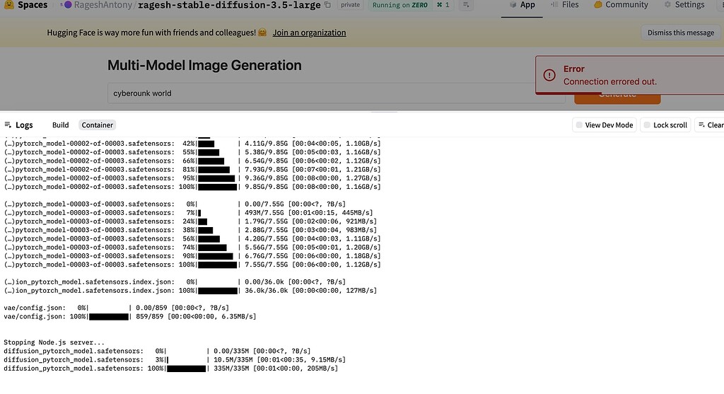 Why I am getting "connection timed out" from Gradio? - Spaces - Hugging Face Forums