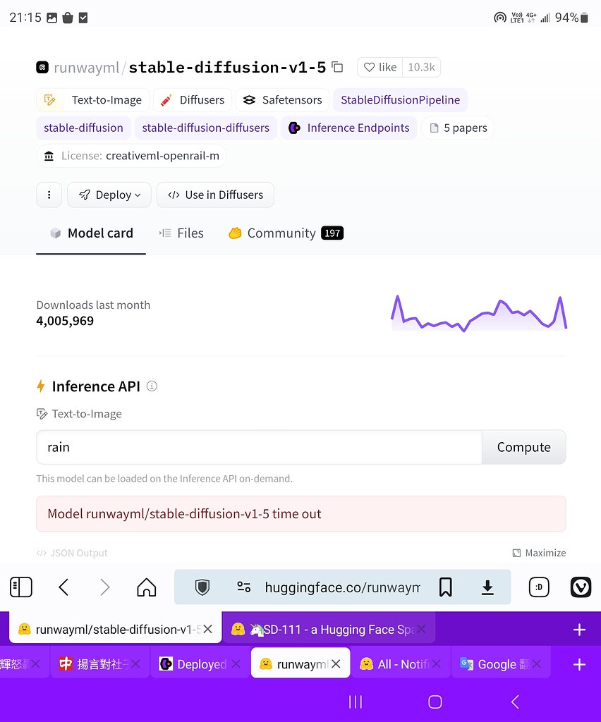 Inference API time out problem...need help - Beginners - Hugging Face Forums