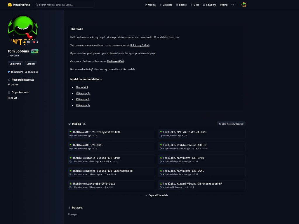 Feature request: customisable user page - Site Feedback - Hugging Face ...