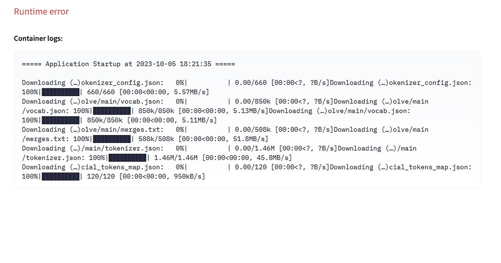 Runtime Error - no reason - Beginners - Hugging Face Forums