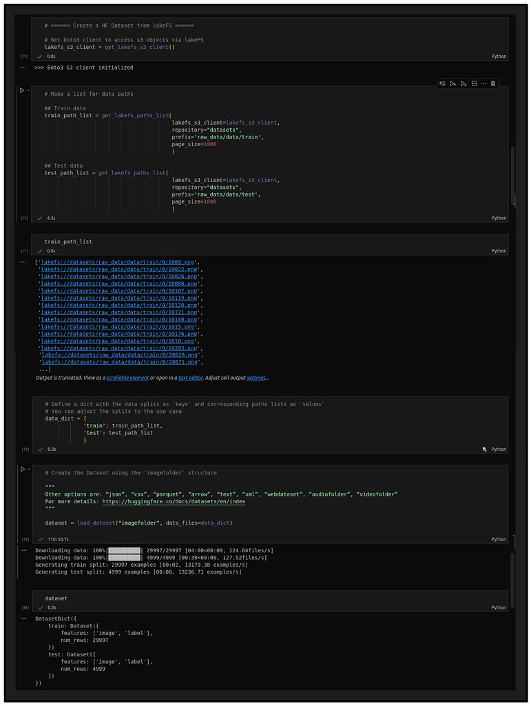 Creating a HF Dataset from lakeFS with S3 storage takes too much time! - 🤗Datasets - Hugging ...