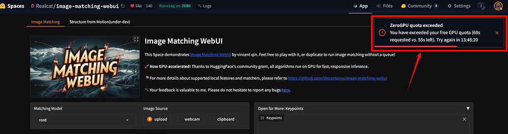 ZeroGPU quota error when I logged in - Spaces - Hugging Face Forums