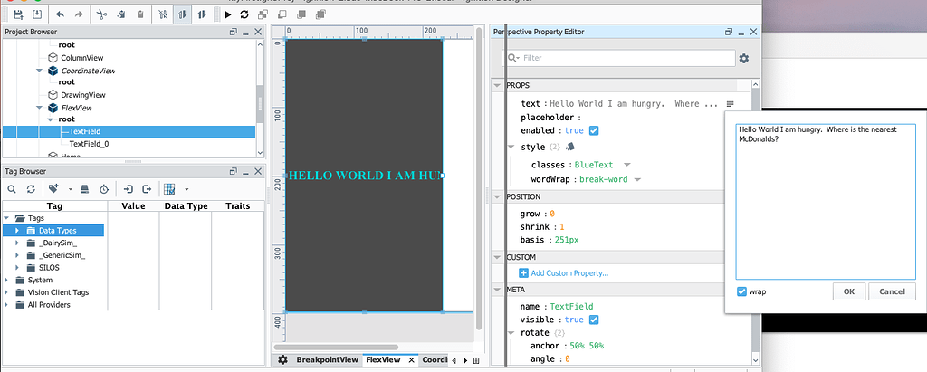 TextField Does Not Wrap Text - Ignition Early Access - Inductive Automation Forum