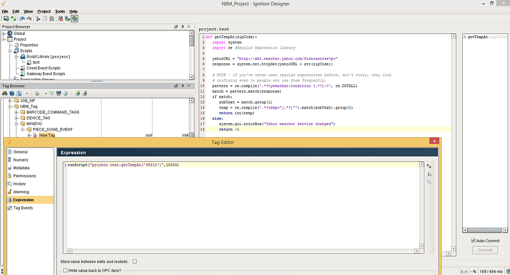 runScript in expression tag - Ignition - Inductive Automation Forum
