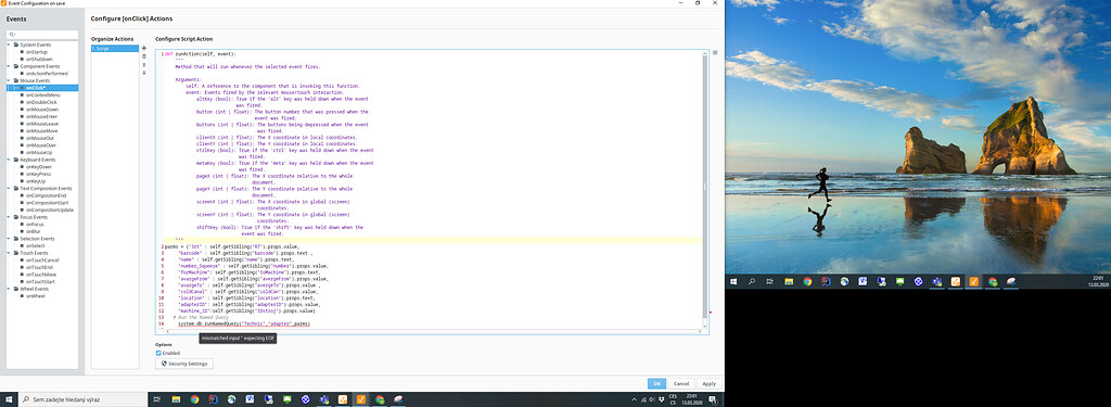 Configure action script - Ignition - Inductive Automation Forum