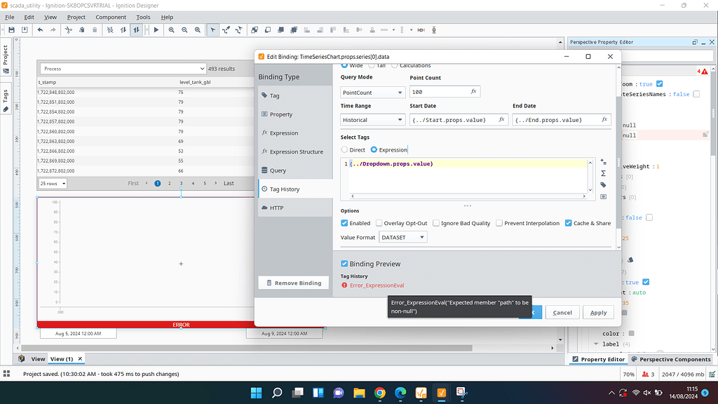 Error Expression Eval Tag History - Ignition - Inductive Automation Forum Error Expression Eval Tag History - Ignition - Inductive Automation Forum