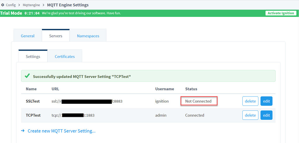 MQTT Connection - Ignition - Inductive Automation Forum