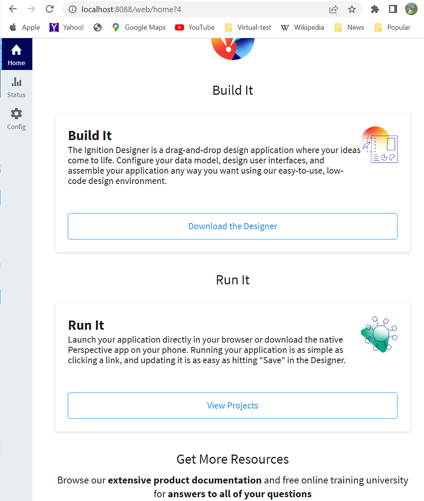 Missing vision client launcher and perspective workstation from gateway ...