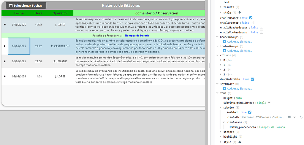 The subview does not select the required table automatically (Table component) - Ignition ...
