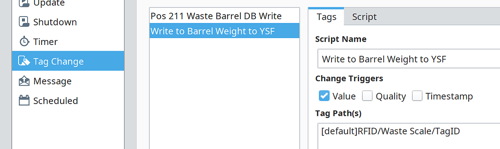 Gateway Script executing on tag value change - Ignition - Inductive Automation Forum