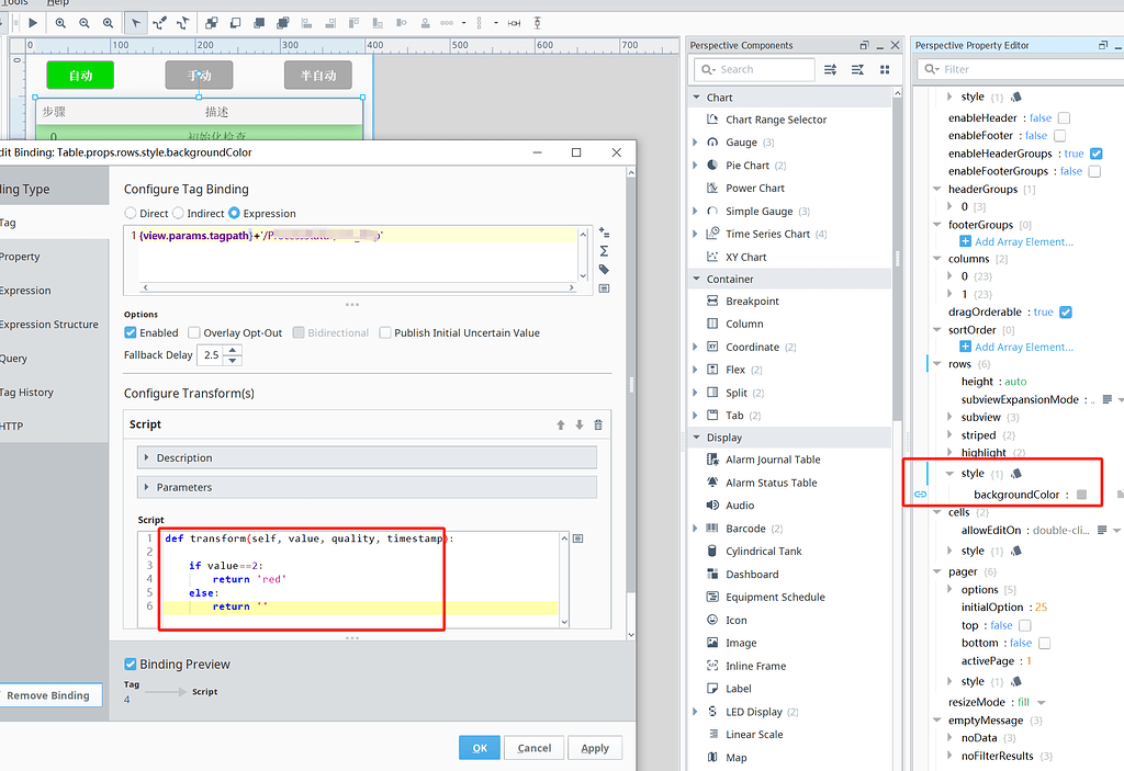 Perspective Table set row color - Ignition - Inductive Automation Forum