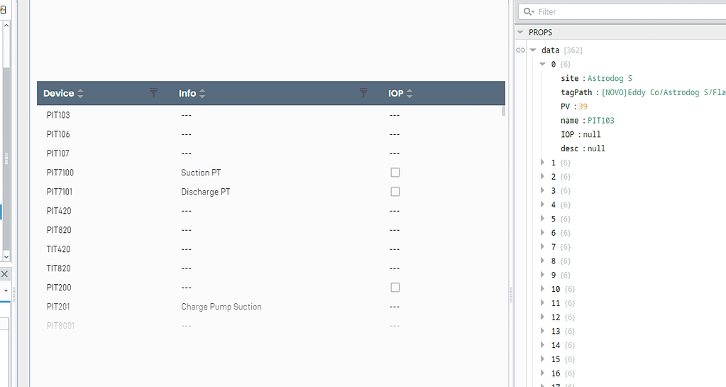 Bug The Null Value In Table Data Break Column Filter Function Ignition Early Access 