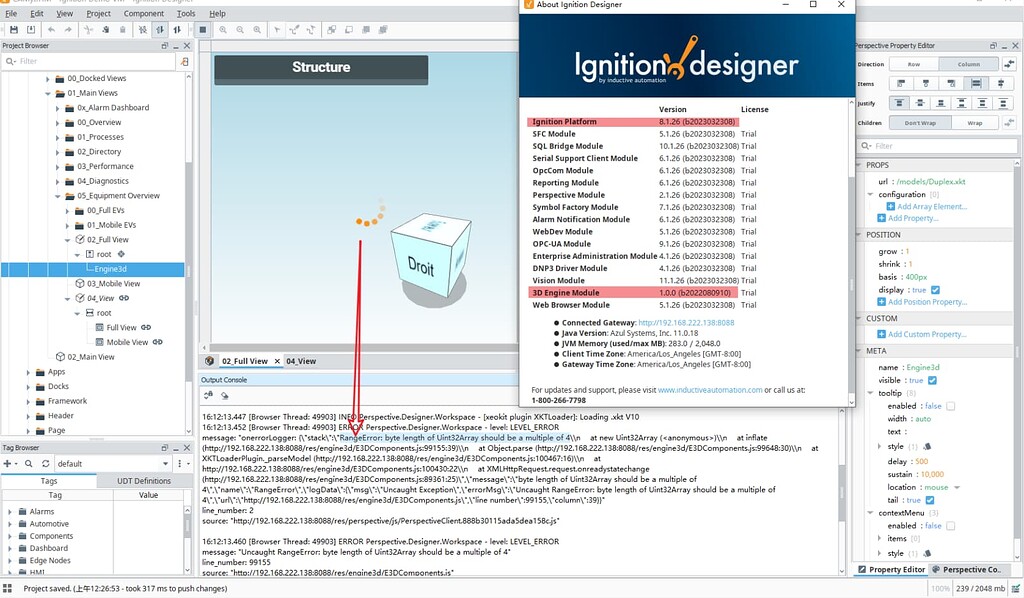 3D Engine module RangeError: byte length of Uint32Array should be a ... 3D Engine module RangeError: byte length of Uint32Array should be a ...