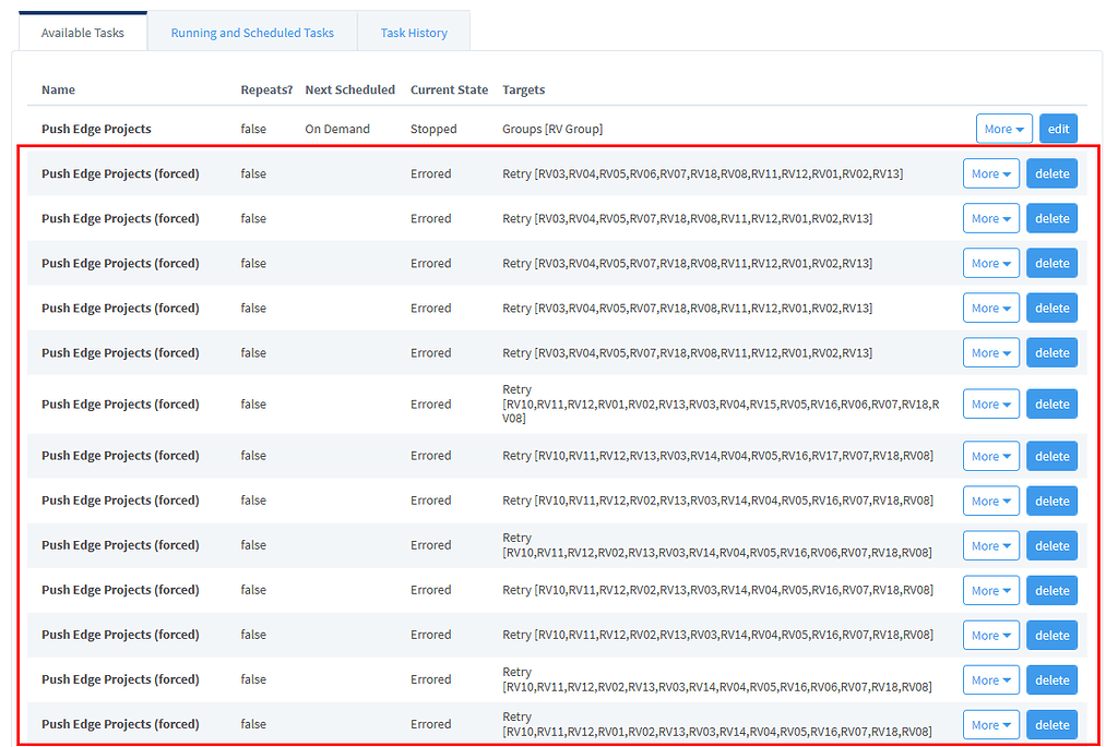 Better handling / deleting of failed EAM tasks - Ignition - Inductive Automation Forum