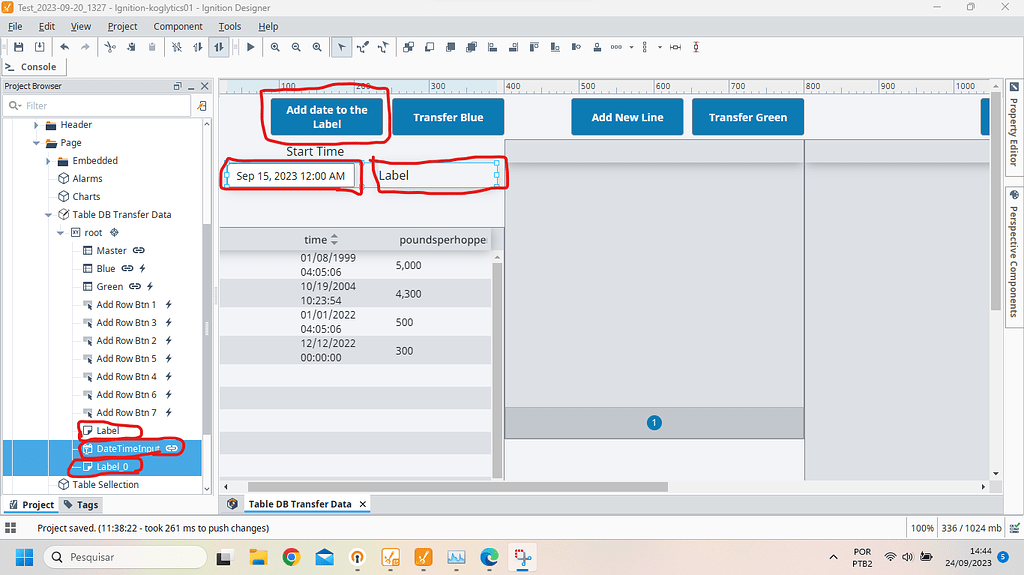 Perspective - add value from an object to another object by a button - Ignition - Inductive ...