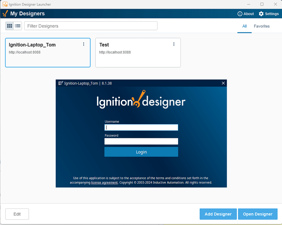 Forgot password for ignition launcher - Ignition - Inductive Automation ...